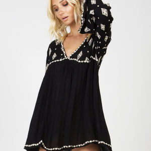 Free People | Tops | Free People Diamond Embroidered Tunic | Poshmark